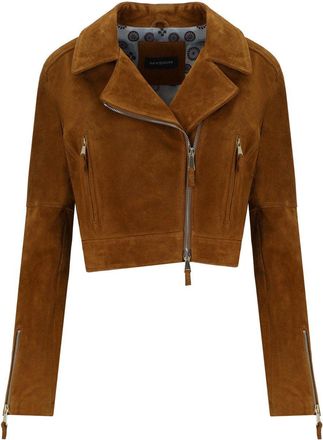 MySkin VESTE COURTE &Agrave; FRANGES MARRON MYSKIN