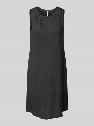 Marc Cain Knielanges Leinenkleid mit Label-Applikation