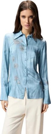 Pinko Pinko, Femme, Blouses et Chemises, Bleu, Taille: 36 FR Christa Shirt