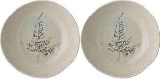 Bloomingville Suppenteller Bea, natur, Keramik, 21 centimeters, Creme (Packung mit 2)