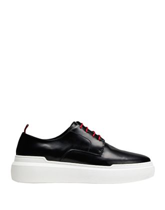 8 by YOOX POLISHED LEATHER LOW-TOP SNEAKER