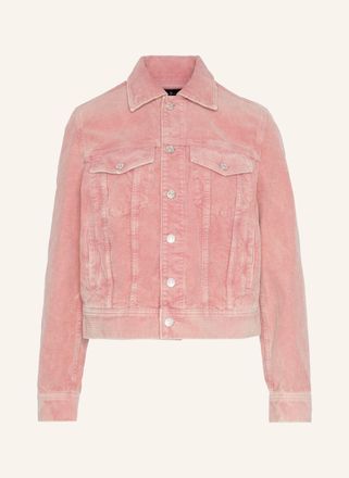 7 For All Mankind Denim Adi Trucker Jacket Fit pink