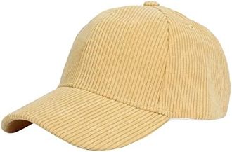 Generic Casquette Hombre en velours c&ocirc;tel&eacute; pour homme et femme - Chapeaux de sport chauds - Casquette de baseball pour lext&eacute;rieur - Pour lext&eacute;rieur, jaune, Ta