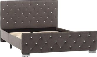 vidaXL Cadre de lit sans matelas gris tissu 120x200 cm Vidaxl