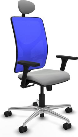 Piqueras y Crespo Schreibtischstuhl, verstellbare Armlehne, h&ouml;henverstellbare Lendenwirbelst&uuml;tze und festes Kopfteil, ausgestattet mit 3 Positionen und Schneideschaum, 