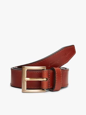 Tommy Hilfiger Ceinture en cuir &agrave; boucle carr&eacute;e et logo