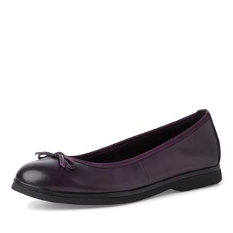 Marco Tozzi Marco Tozzi Damen Ballerinas aus Leder mit Schleife, Lila (Purple), 39 EU