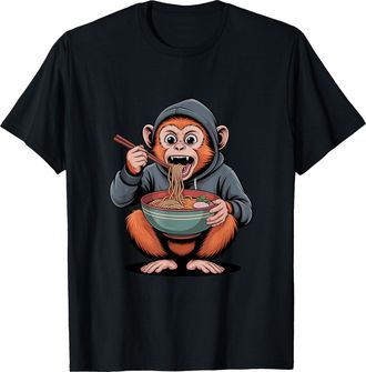 Shinkai Wilder AFFE mit Ramen Japan Streetwear T-Shirt