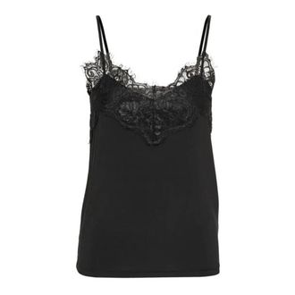 Soaked In Luxury Schwarzes Spitzen Singlet Top - - Tops - Damen - Schwarzk - S