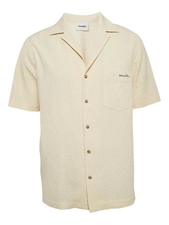 Nanushka chemise à logo brodé - Jaune