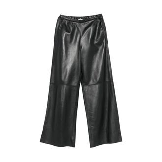 Forte_Forte Leather Hosen - - Trousers - Damen - Schwarzk - M