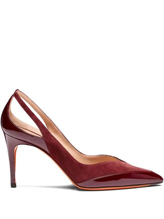 Santoni escarpins &agrave; d&eacute;coupes 85 mm - Rouge