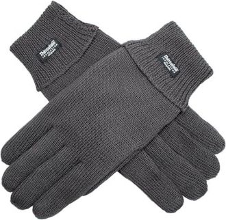 Eem Fashion Gants en tricot pour homme, doublure thermique Thinsulate chaude, gants dhiver tricotés en fil recyclé, durables, anthracite, L-XL