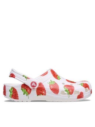 Crocs Pantoletten Classic Fresh Fruits Clog 211008 Wei&szlig;