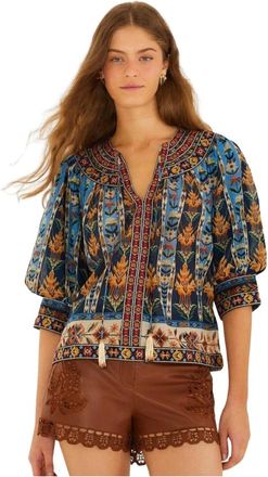 Farm Rio Farm Rio, Femme, Blouses et Chemises, Bleu, Taille: 40 FR Blouses