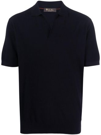 Loro Piana Kurz&auml;rmeliges Poloshirt - Blau