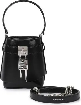 Givenchy unisex, Pre-owned, Noir, Taille: ONE Size Pre-owned Micro Shark Lock Bucket Bag