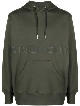 Givenchy hoodie en coton &agrave; logo 4G brod&eacute; - Vert
