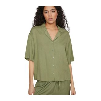 Vila Vila, Femme, Blouses et Chemises, Vert, Taille: 42 FR Chemise &agrave; manches courtes pour femme