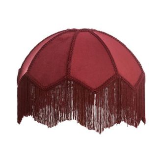 Light & Living Abat-jour vintage Malacia rouge 35cm - Raffia velours - Hauteur 26cm - Classe de protection IP20 pour int&eacute;rieur - Light & Living