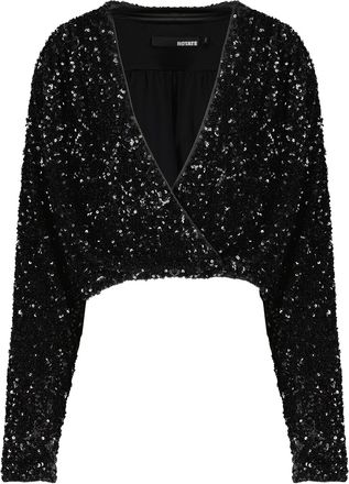 Rotate Top Court Sequins Noir