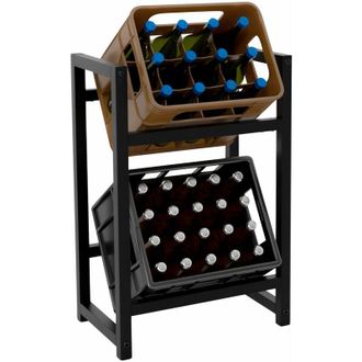 Clp Getränkekistenständer Stack schwarz 75x47x31 cm