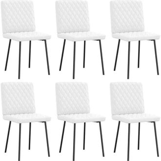 vidaXL Vidaxl - Chaises &agrave; manger lot de 6 blanc similicuir