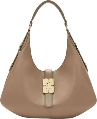 Ganni Femme, Sacs, Brun, Taille: ONE Size Kat Large Shoulder Bag