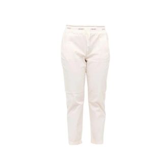 Liu Jo Wei&szlig;e Hose mit geradem Bein aus Baumwolle - - Trousers - Damen - Wei&szlig; - XS