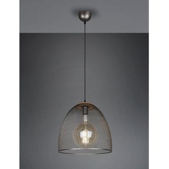 Trio Leuchten Trio Lighting - Pendelleuchte ivar mit Drahtgeflecht Metallschirm 1-flammig Silber, ø 40cm