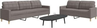 vidaXL Vidaxl - 2-tlg. Sofagarnitur Taupe Stoff