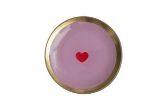 Giftcompany Gift Company Love Plates, Glasteller S, Herz, rund, rosa, 10x0,8x10cm