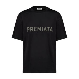 Premiata Schwarzes bedrucktes T-Shirt mit kurzen &Auml;rmeln - - Tops - Herren - Schwarzk - M
