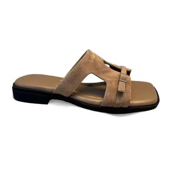 Sergio Moretti Femme, Chaussures, Beige, Taille: 39 EU Claquettes bout ouvert