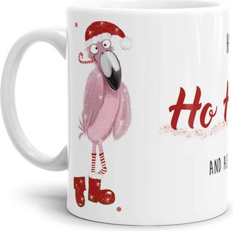 Tassendruck Weihnachtstasse Happy Ho Ho Ho Geschenk-Idee/Frohe Weihnachten/Becher/Mug/Cup/Weiss