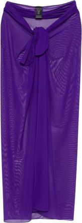 Fisico Femme, Maillots de bain, Violet, Taille: ONE Size Long Pareo en Tulle