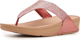 FitFlop Damen LULU Crystal-Mix Zehensteg-Sandalen, Metallic Rust Rose, 42 EU, Metallic Rust Rose, 43 EU