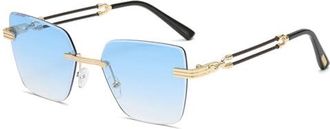 Generic Lunettes de soleil dégradées pour femmes lunettes sans monture pour hommes, c7, Taille unique