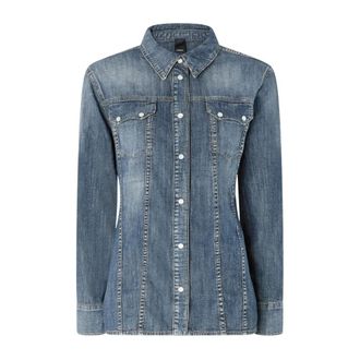 Pinko Pinko - Casteldoria Camicia Denim Clair - Femme - Blouses et Chemises - Bleu - Taille: 40 FR