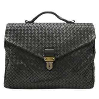 Bottega Veneta Pre-owned Intrecciato Leder Aktentasche - - Pre-owned - Damen - Schwarzk - ONE SIZE
