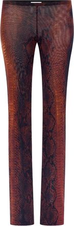 Jean Paul Gaultier mesh printed python trousers - Braun