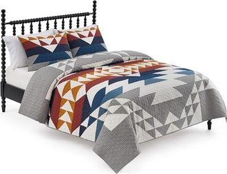 Pendleton Explorer-Bettw&auml;sche-Set, weiche Baumwolle, 100% Baumwolle, rustikale Heimdekoration, Doppelbett, Queen-Size-Bett und King-Size-Bett, Grau