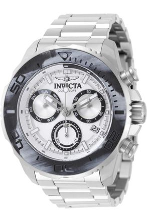 Invicta Carbon Hawk 51075 Herrenuhr - Quarzwerk - Edelstahl mit silbernem Zifferblatt - 48 mm