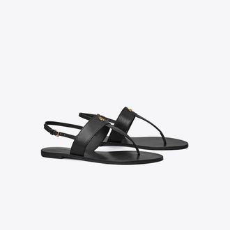 Tory Burch Damen Capri Zehensandale in Schwarz