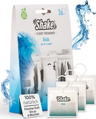 SHAKE Duftsäckchen Kleiderschrank (Meeresbrise) - Duftkissen für Schrank, Schublade, Bad, Tasche, Auto - Raumduft gegen schlechte Gerüche - Parfüm zum Aufhä
