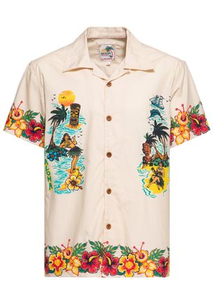 King Kerosin Herren Hawaiihemd Honolulu Hawaii