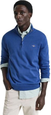 GANT Herren Casual Cotton Half Zip Pullover, Rich Blue, 4XL
