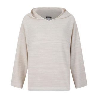 Fabiana Filippi Femme, Sweatshirts et sweats &agrave; capuche, Beige, Taille: 36 FR Haut en maille textur&eacute;e &agrave; capuche