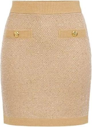 Elisabetta Franchi Damen, Röcke, Beige, SGröße