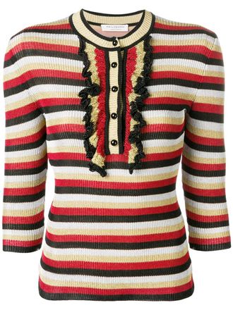Philosophy di Lorenzo Serafini pull ray&eacute; &agrave; fronces - Noir